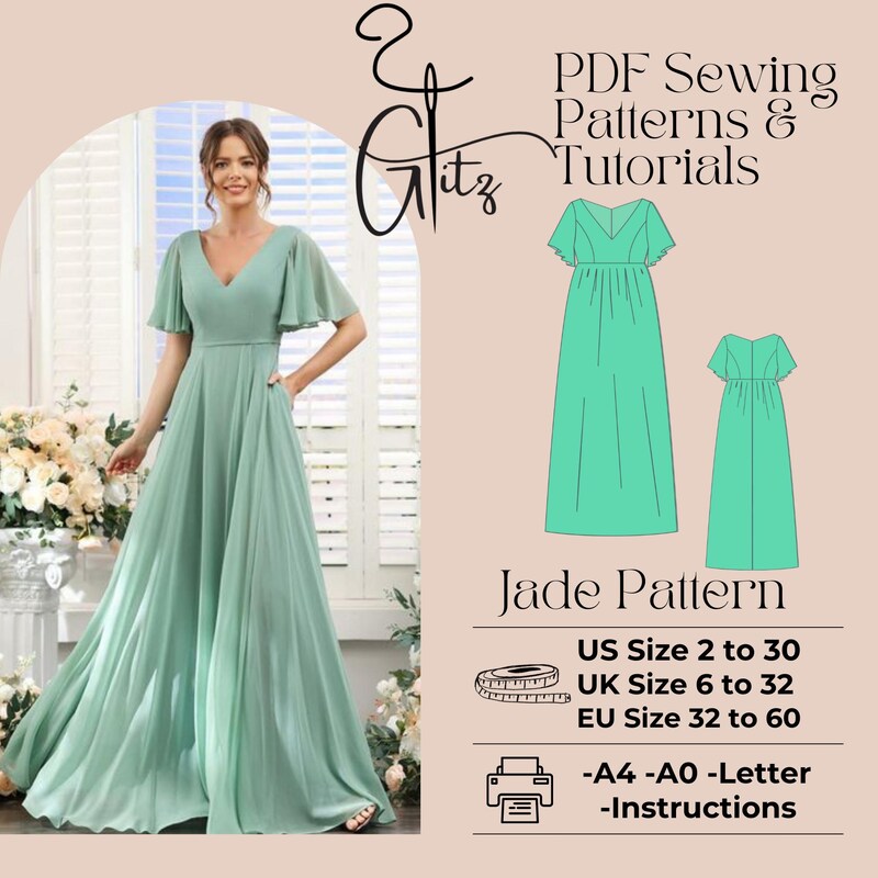 Formal Dress Pattern - Etsy