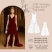 Scarlet Deep V Neck Short Front Long Back Evening Dress Sewing Pattern ...