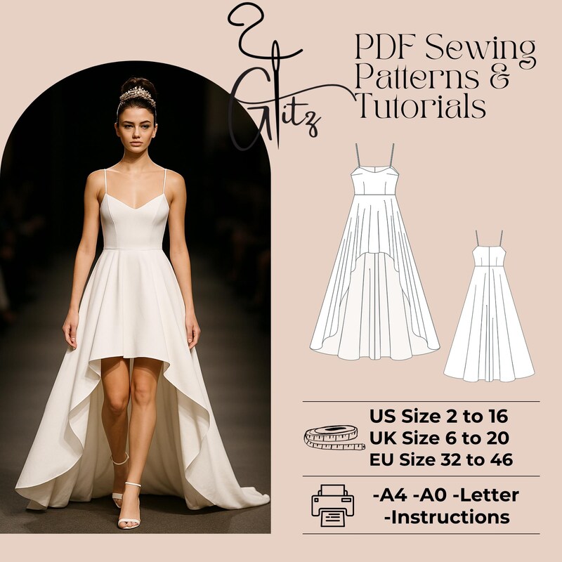 Hi Low Wedding Dress - Etsy