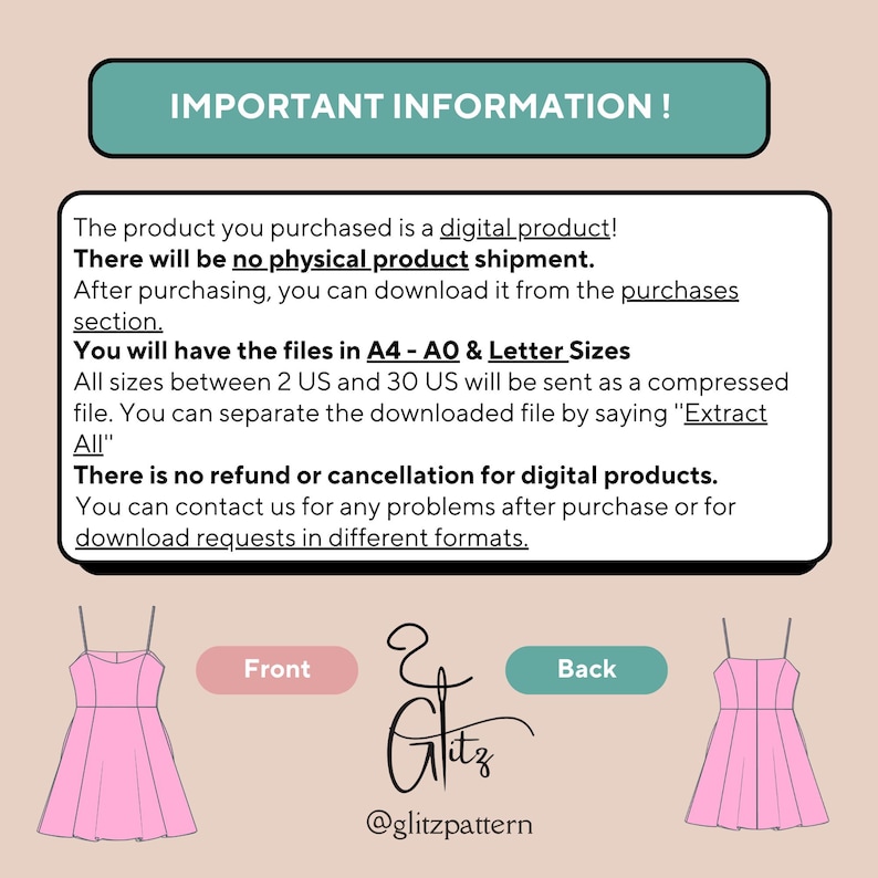 Mini Dress Sewing Pattern PDF | Spaghetti Strap Dress Pattern | Fit and ...