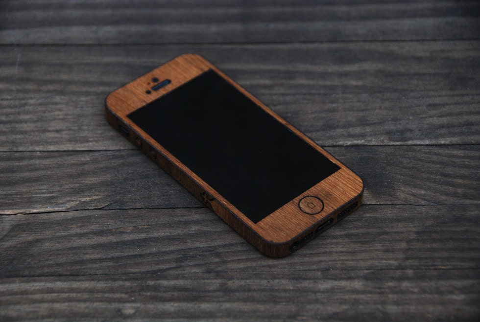 Teak iPhone SE Wrap - Wood iPhone Case for iPhone 4, iPhone 4S, iPhone ...