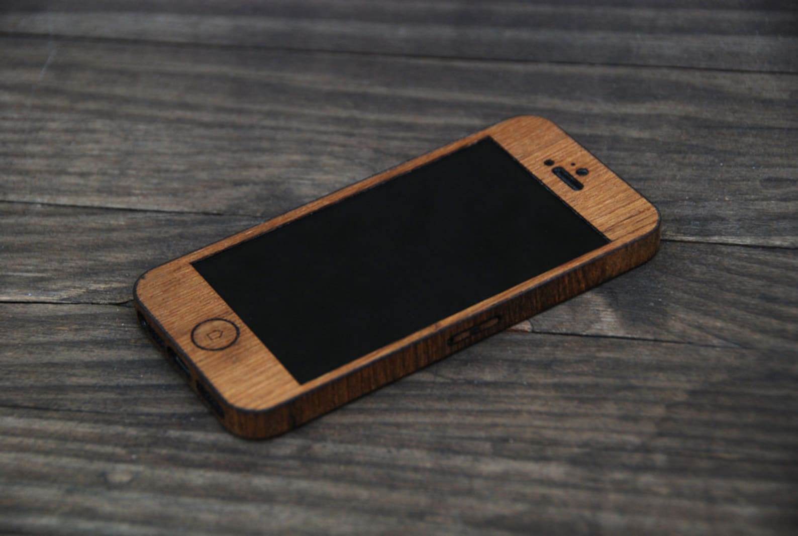 Teak iPhone SE Wrap - Wood iPhone Case for iPhone 4, iPhone 4S, iPhone ...