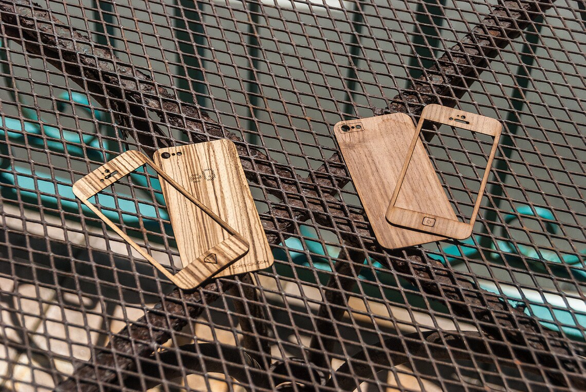 Wood iPhone Skin Front & Back Laser-Cut Panels Only In | Etsy
