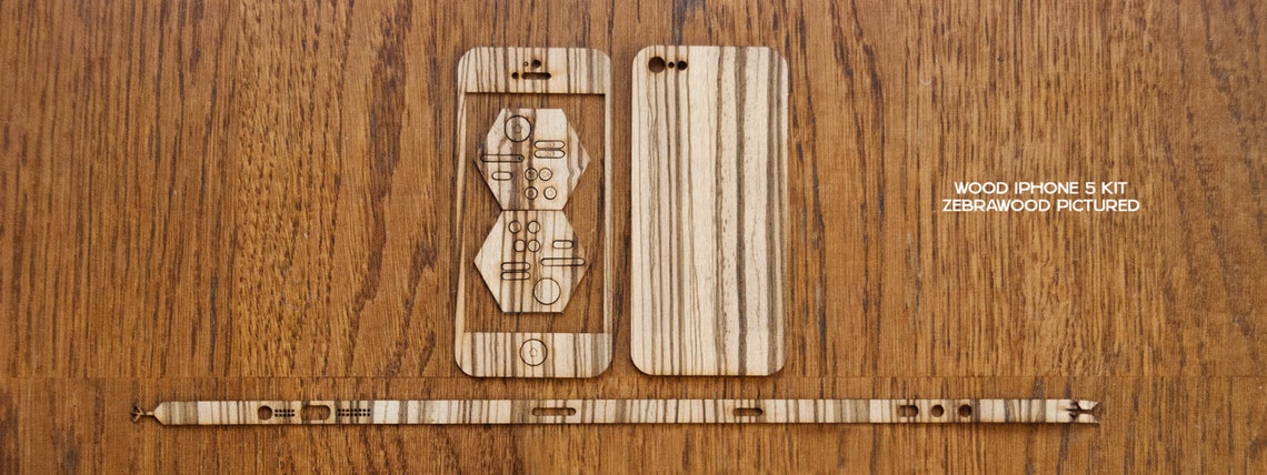 Teak iPhone SE Wrap - Wood iPhone Case for iPhone 4, iPhone 4S, iPhone ...