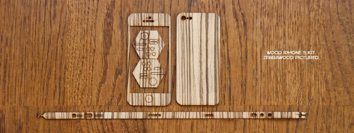 Zebrawood Iphone SE Wrap Wooden Iphone Case for Iphone 4 - Etsy