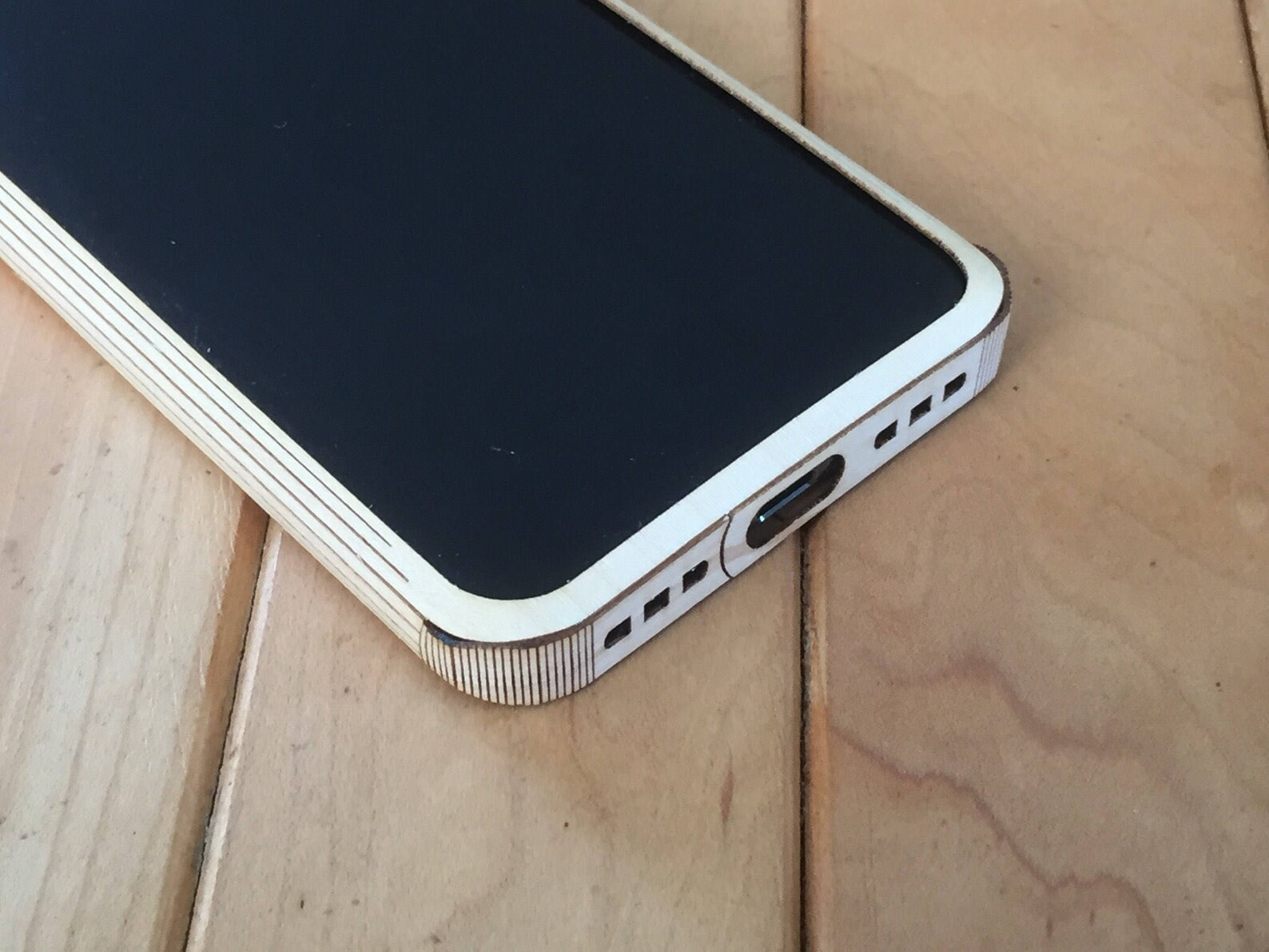 IPhone X Wood Wrap in Maple - Laser-cut iPhone Real Wood Wrap / Case ...