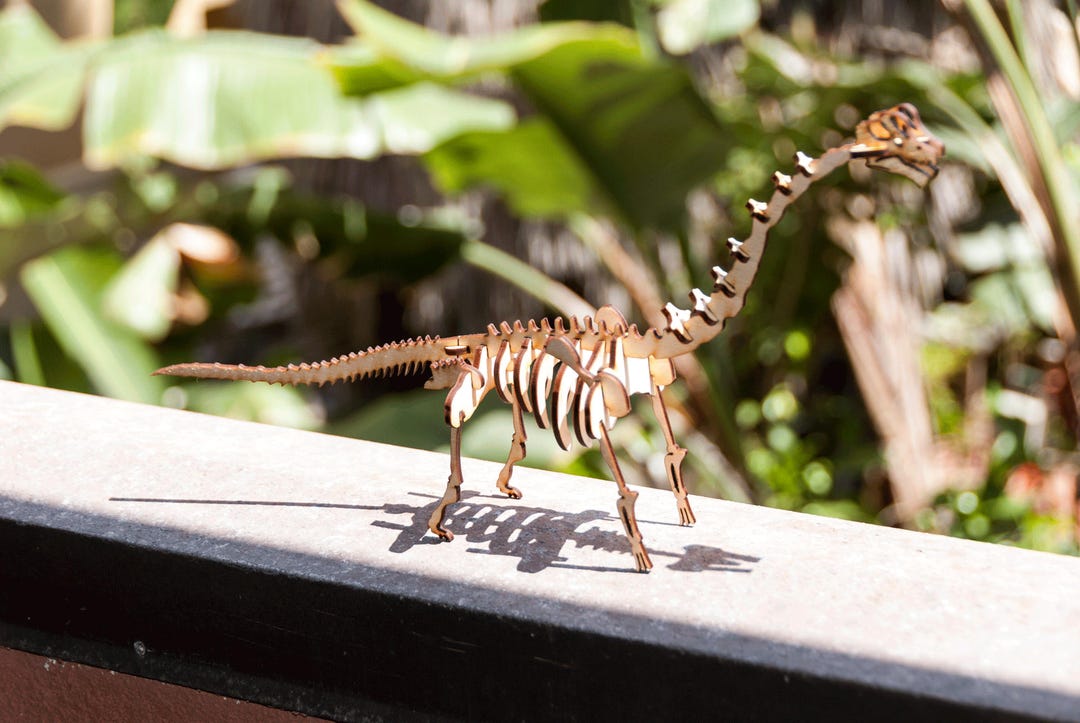 Sauropod Skeleton Model / Puzzle - Laser-cut Baltic Birch Dinosaur - Etsy