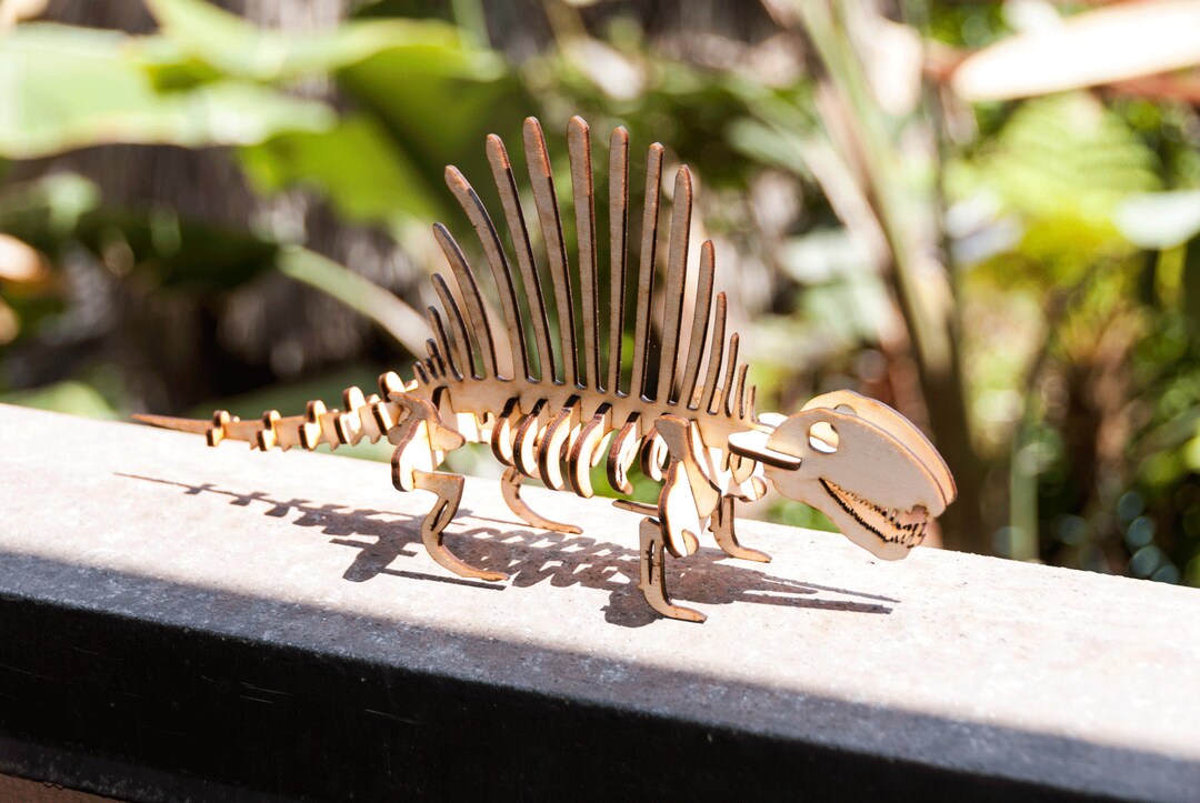 Dimetrodon Skeleton Model / Puzzle - Laser-cut Baltic Birch Dinosaur - Etsy