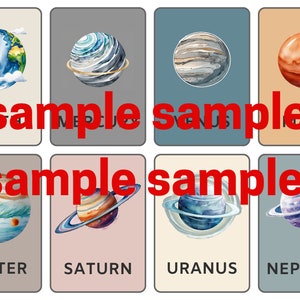 High Quality Planet Flashcards for Homeschool | Celestial Learning ...