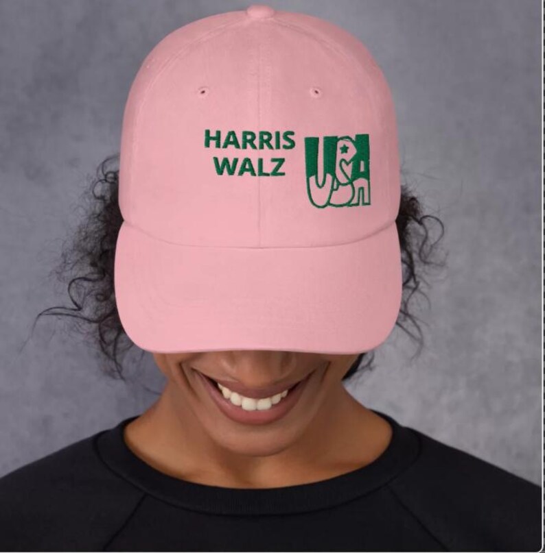 Pink and Green Harris Walz Hat - Etsy