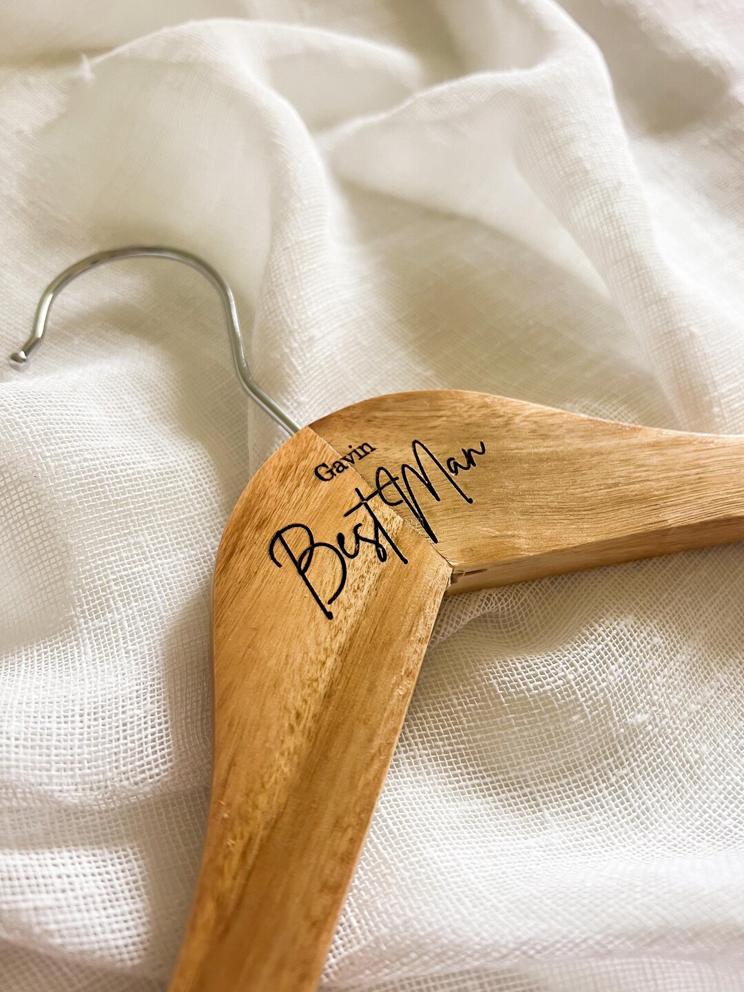 Custom Laser Engraved Wooden Hanger, Bridal Party Hangers, Bride ...