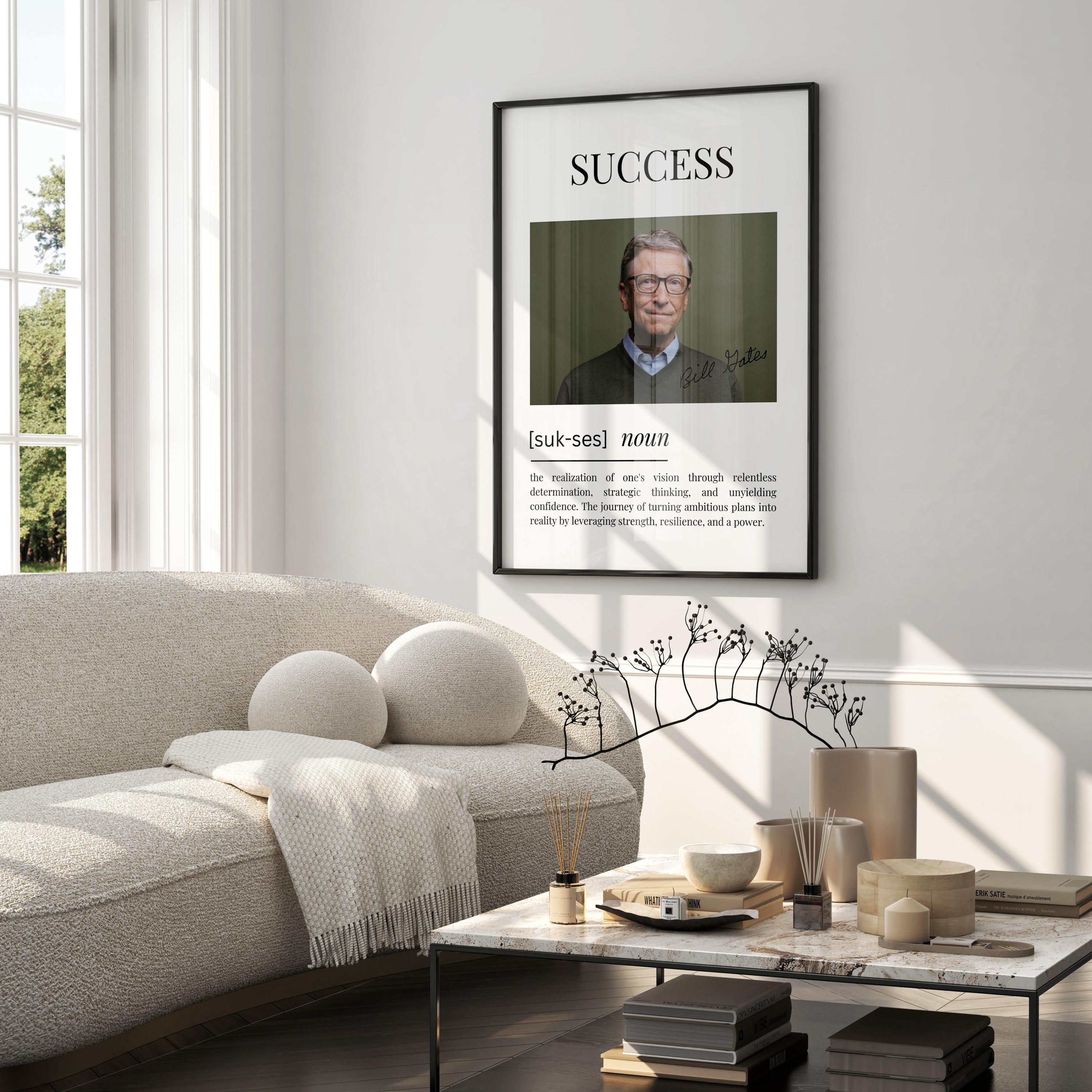 Success Definition Bill Gates Poster Bill Gates Signature, Bill Gates ...