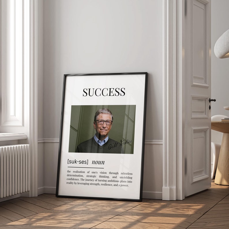 Success Definition Bill Gates Poster, Bill Gates Signature, Bill Gates ...