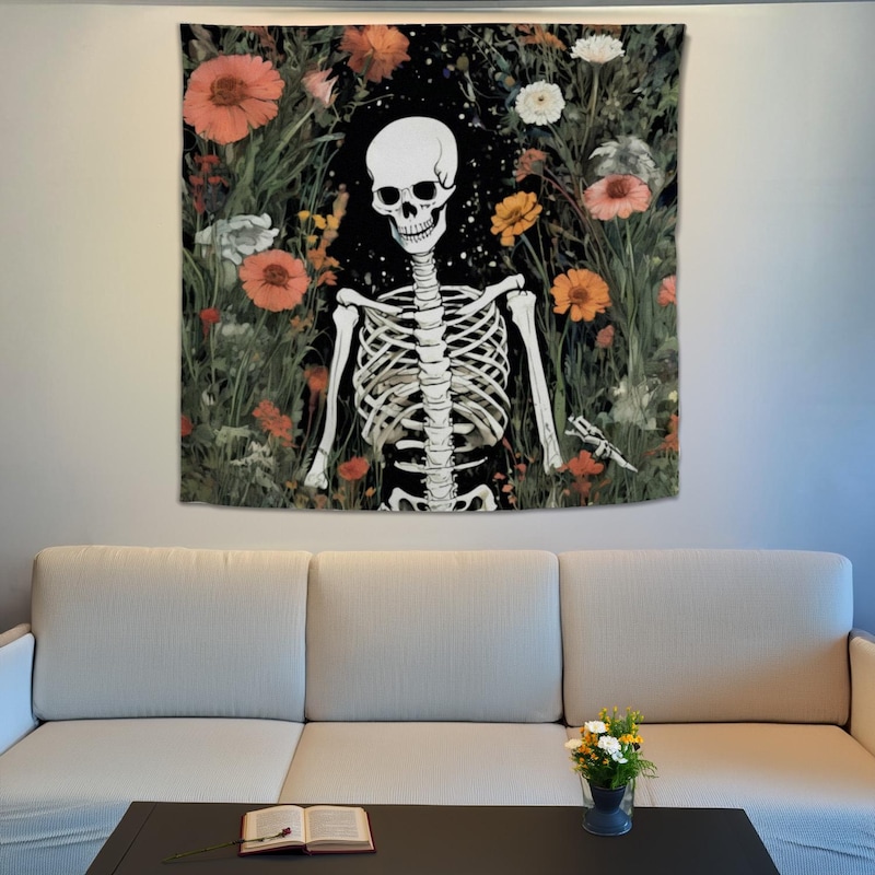 Skeleton Tapestry - Etsy