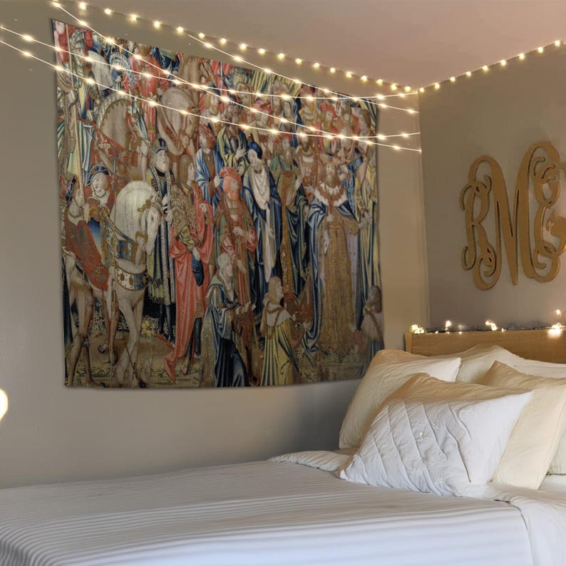 Story of David and Bathsheba Wall Tapestry, Medieval Tapestry, Wall ...