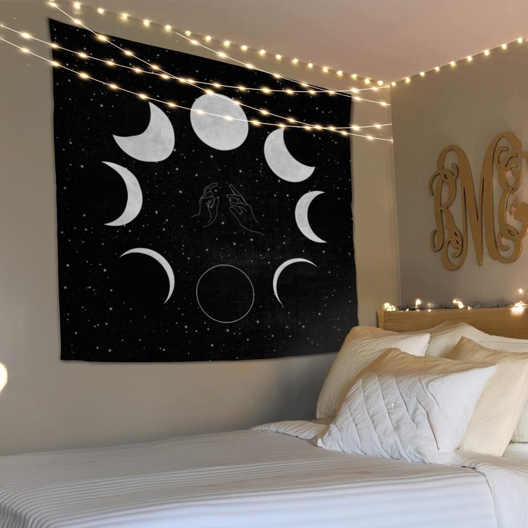 Moon Phases Tapestry, Astrology Gift, Celestial Tapestry, Lunar Phase ...