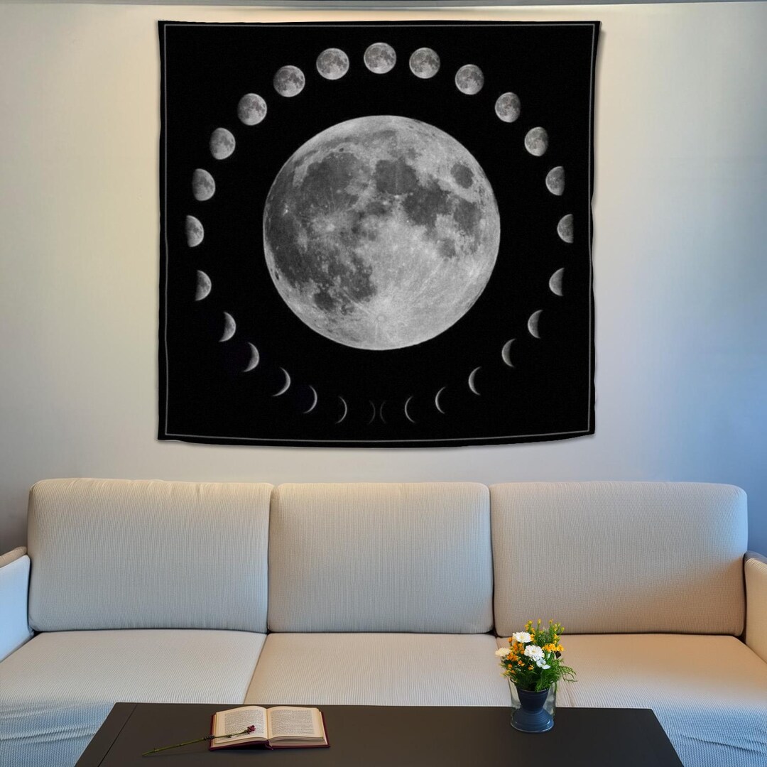 Moon Phases Decor, Moon Tapestry, Moon Wall Art, Gifts for Her ...