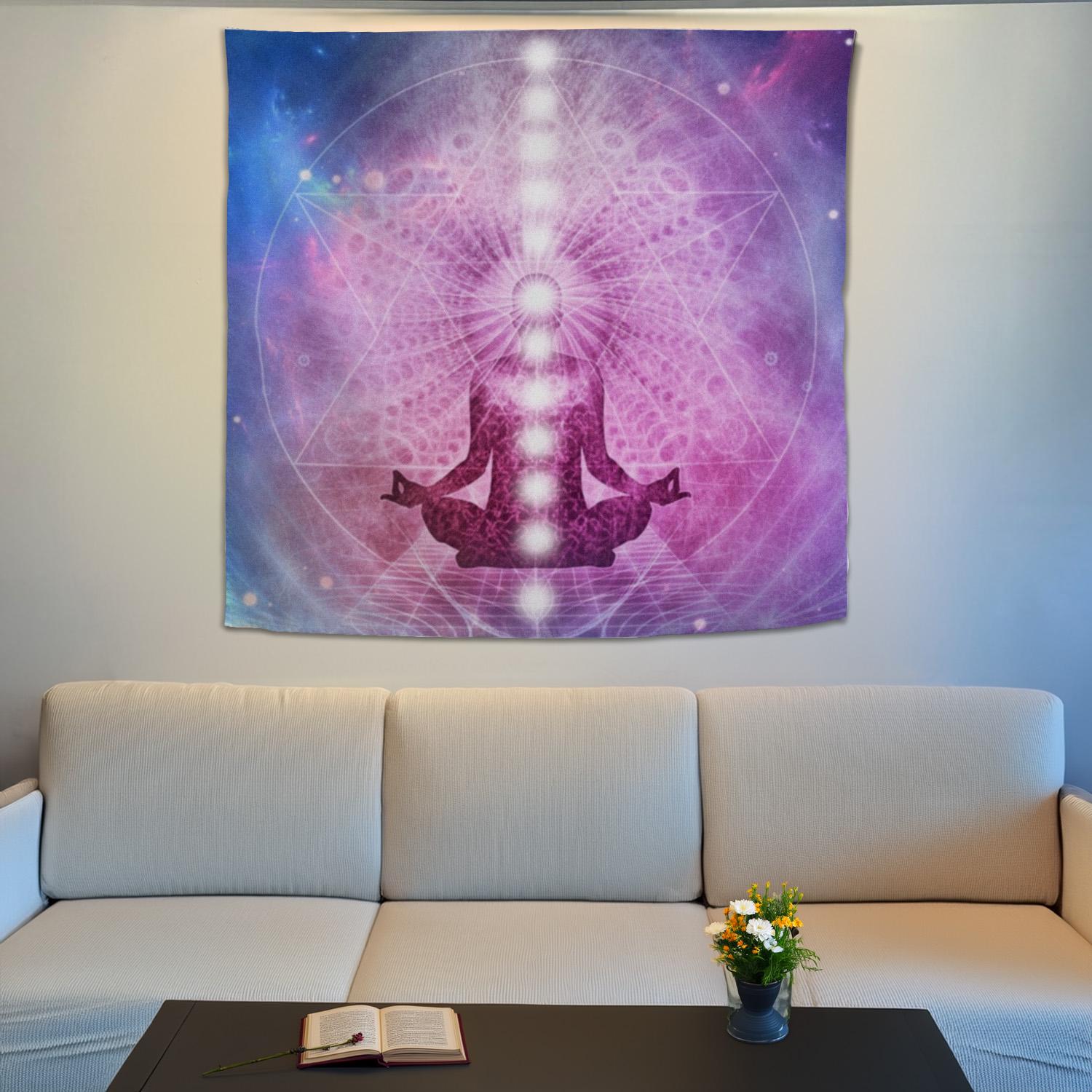 Yoga Tapestry, Meditation Wall Hanging, Yoga Studio Decor, Spiritual ...