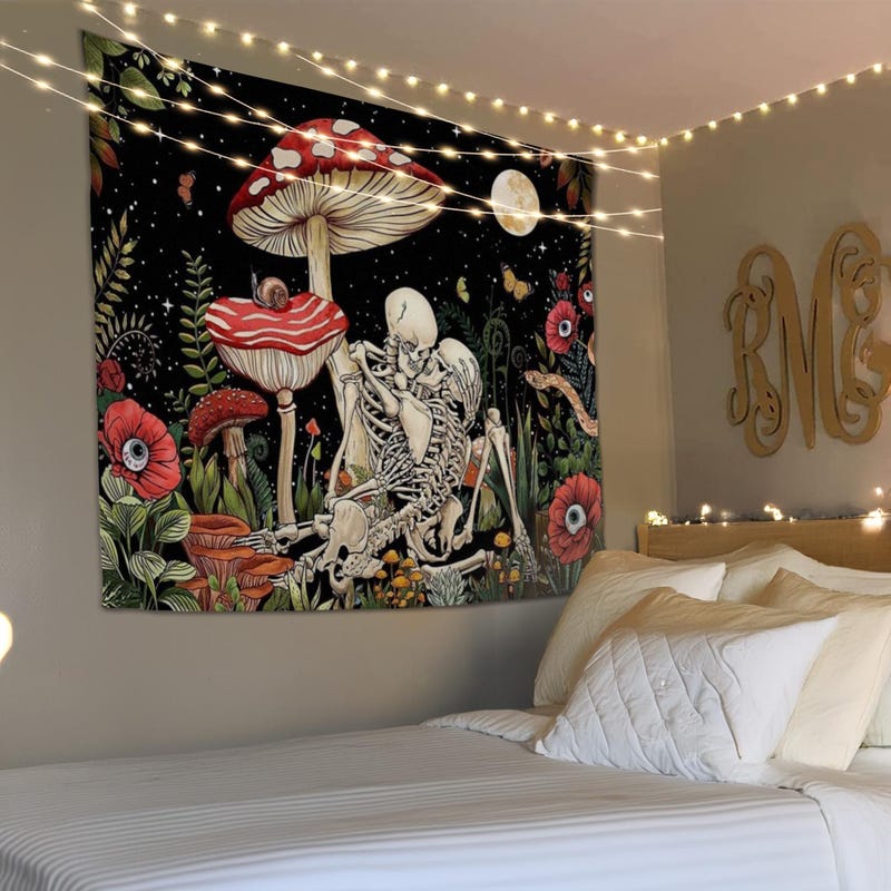 Skeleton Tapestry - Etsy