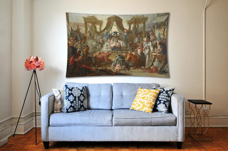 The Audience of the Chinese Emperor Wall Tapestry, Medieval Tapestry ...