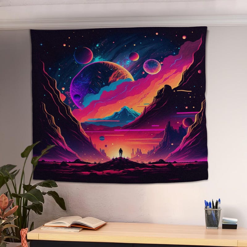 Trippy Tapestry - Etsy