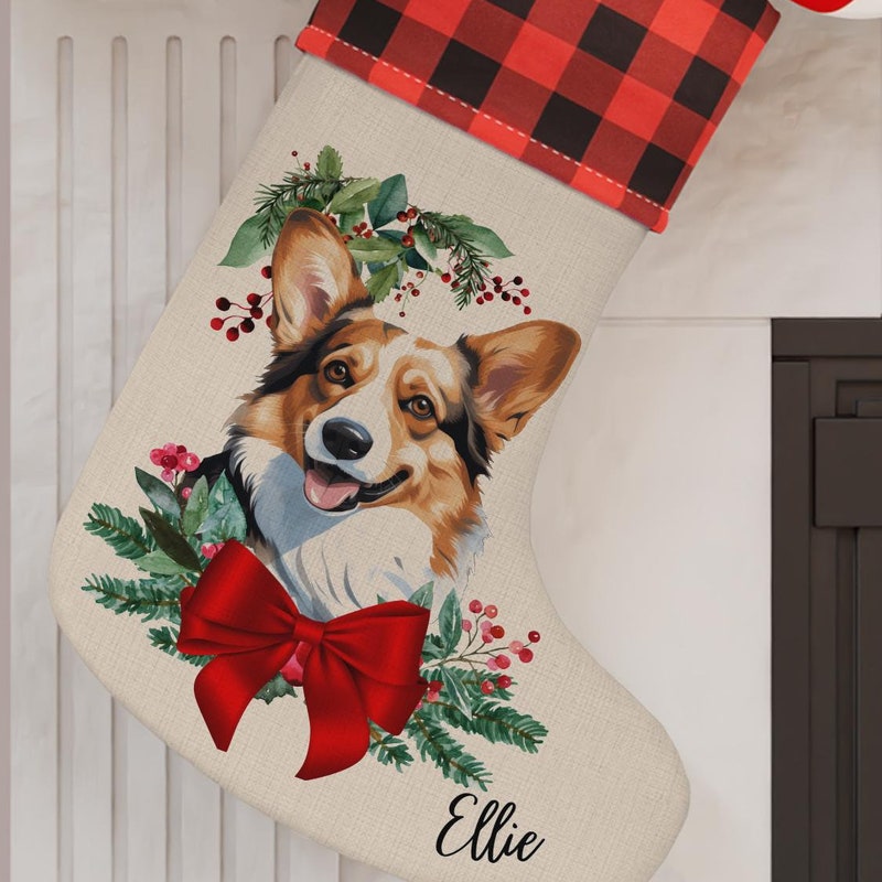 Corgi Christmas Stocking - Etsy