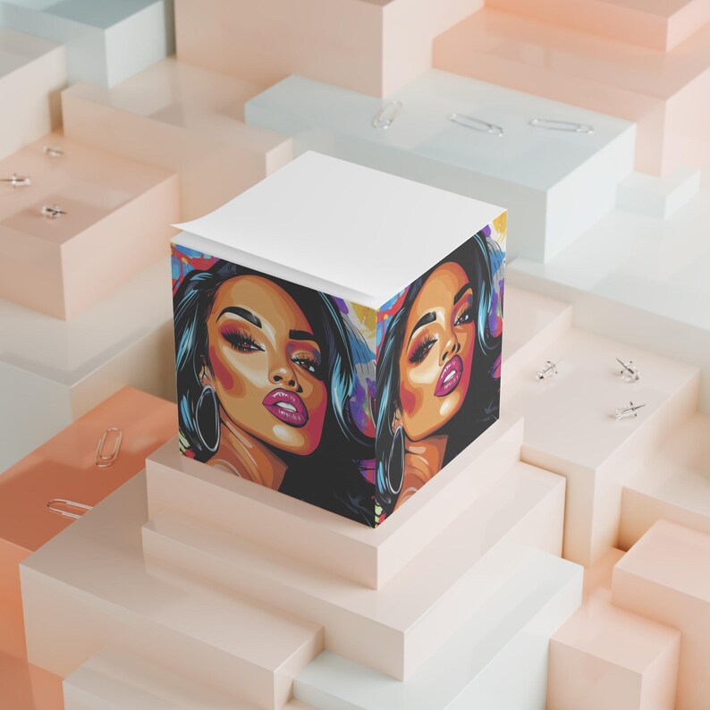 Graffiti Art Note Cube Graffiti Note Cube. Female Portrait Note Cube ...