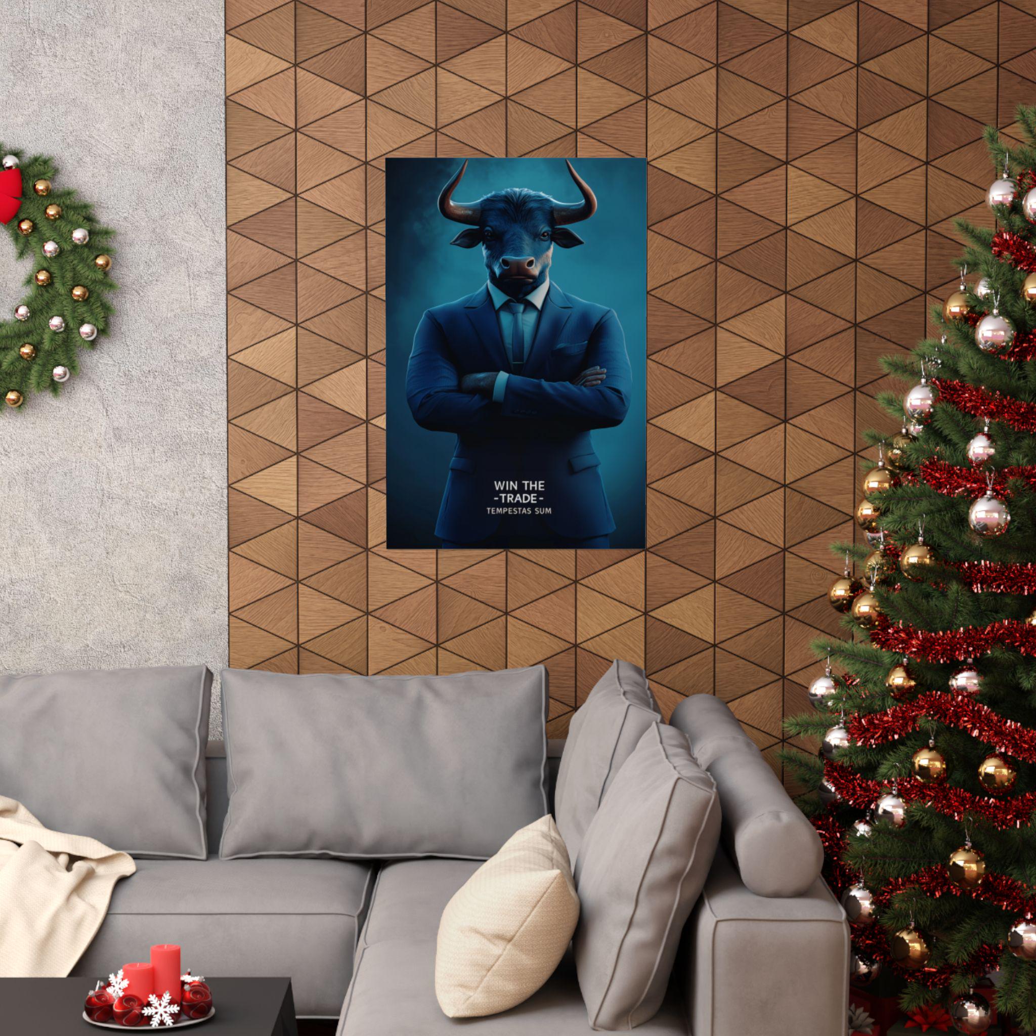 Day Trading Poster Day Trader Matte Poster Urban Modern Poster, Bull ...