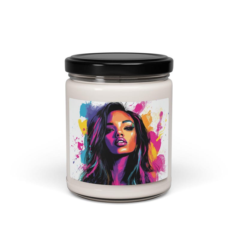 Graffiti Art Candle Graffiti of Woman Candle. Artist Candle Scented ...