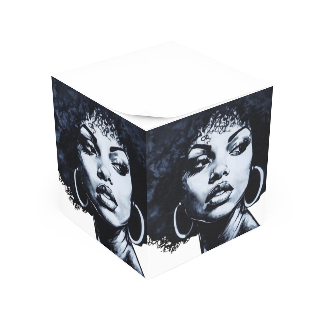 Graffiti Art Note Cube Graffiti Note Cube. Female Portrait Pop Art Note ...