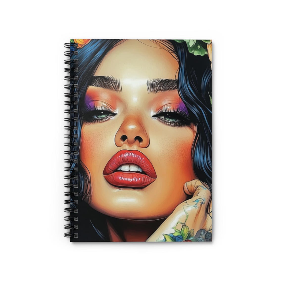Graffiti Art Spiral Notebook Graffiti Notebook. Woman Portrait Notebook ...