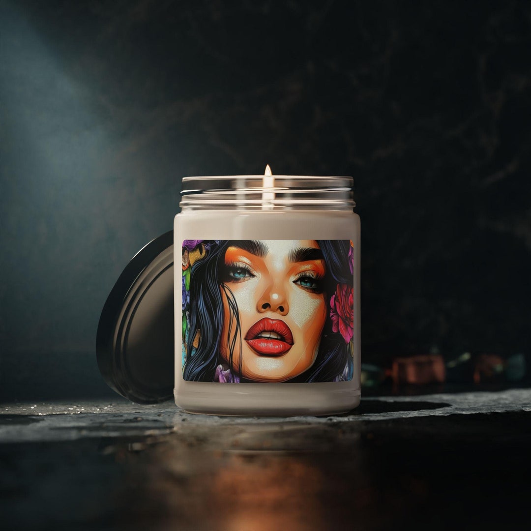 Graffiti Art Candle Graffiti Candle. Female Potrait Candle Artist ...