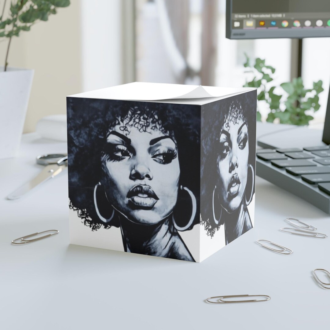 Graffiti Art Note Cube Graffiti Note Cube. Female Portrait Pop Art Note ...