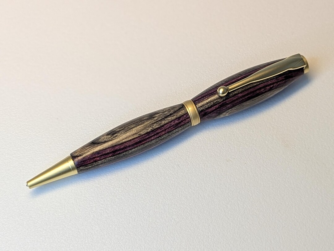 Violet and Gray Spectraply Twist Ballpoint Pen - Etsy