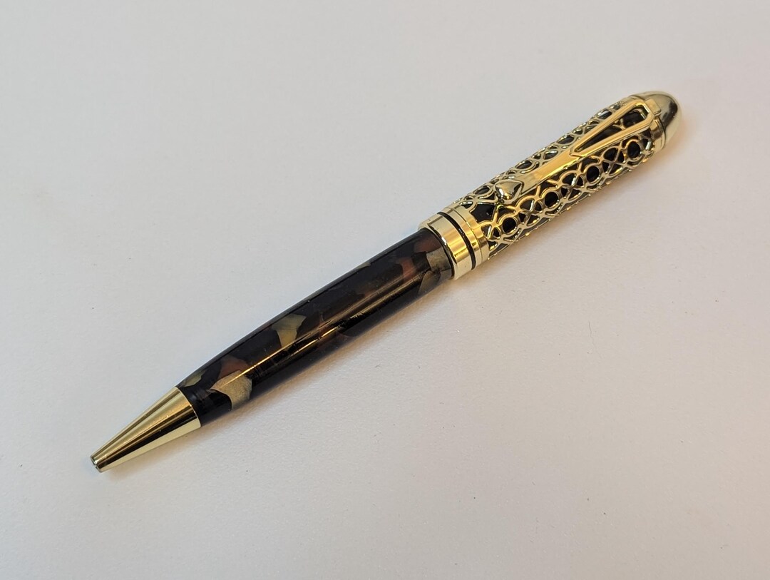 Lava Black and Gold Filigree Summit Pen - Etsy