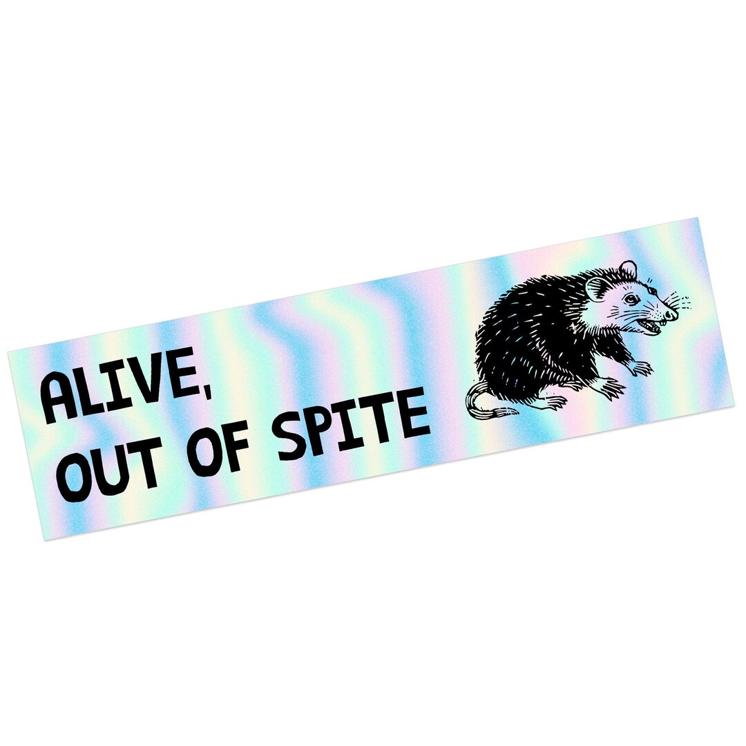 Alive Out of Spite, Bumper Sticker, Funny, Car Sticker, Magnet, Car ...