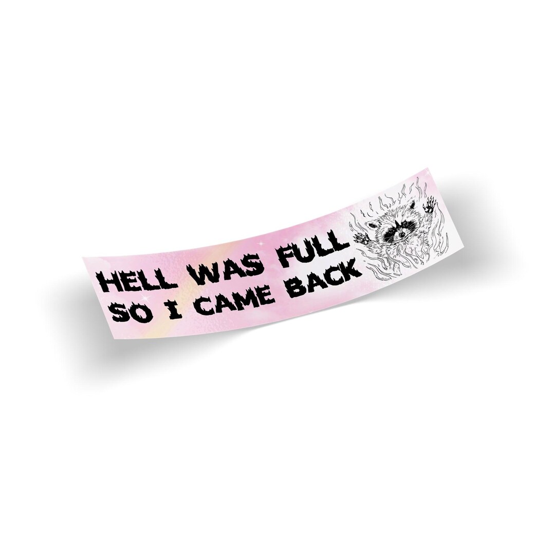 Hell Was Full, so I Came Back, Bumper Sticker, Funny, Car Sticker ...