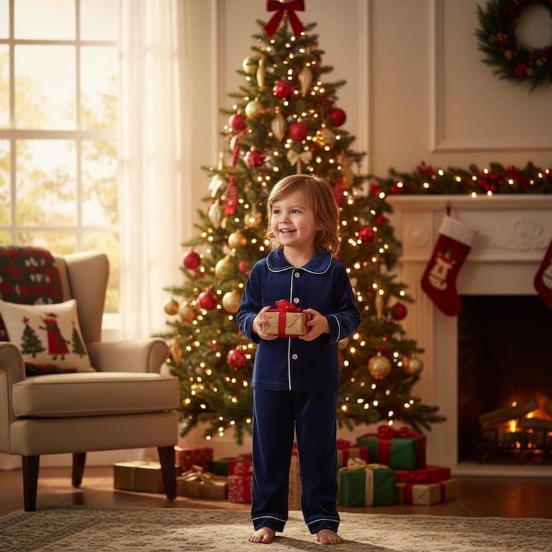 Velour Christmas Pyjama - Etsy UK