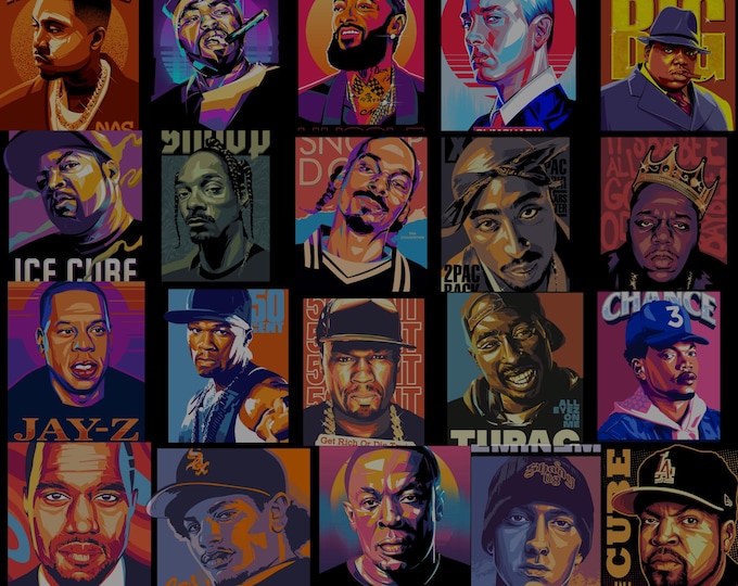 20 Rapper Pack Design Bundle - PNG, PS AI Files | Hip-hop and Rap ...