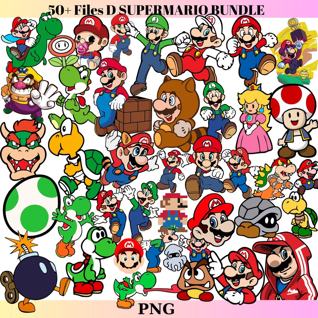 Ultimate Mario Bundle | 50 Unique Design Files for Parties ...