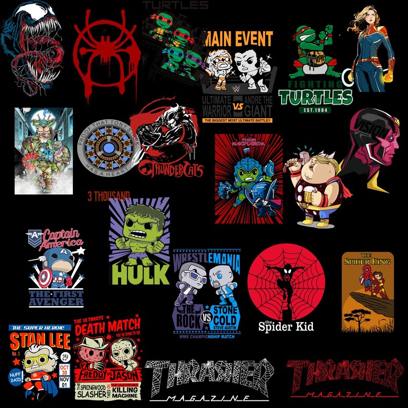 51 Heroes Design Bundle - PNG & EPS Files | Superhero-themed Graphics ...