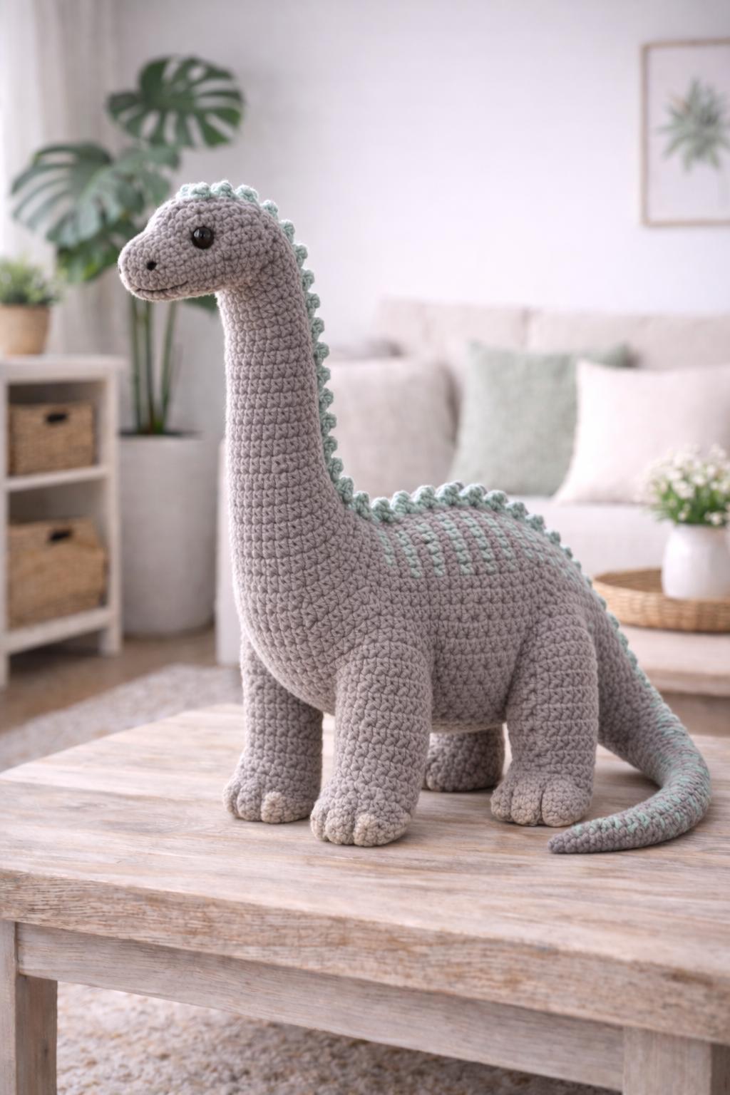 Handmade Argentinosaurus Amigurumi Plush Toy • Large Crochet Dinosaur ...