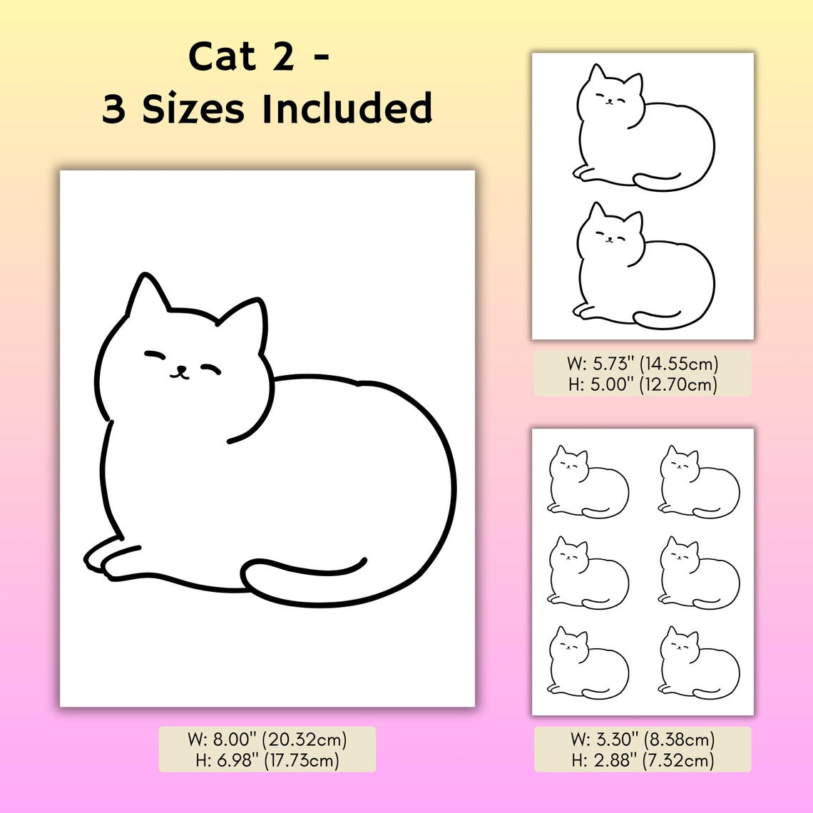 Cat Outline Template Printable Coloring Page Preschool Kid Crafts ...