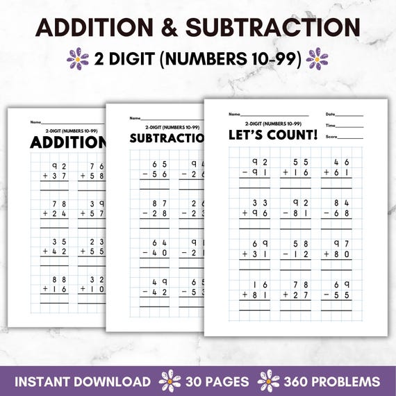 Hojas De Trabajo Imprimibles Para Matemáticas De Segundo Grado Hoja