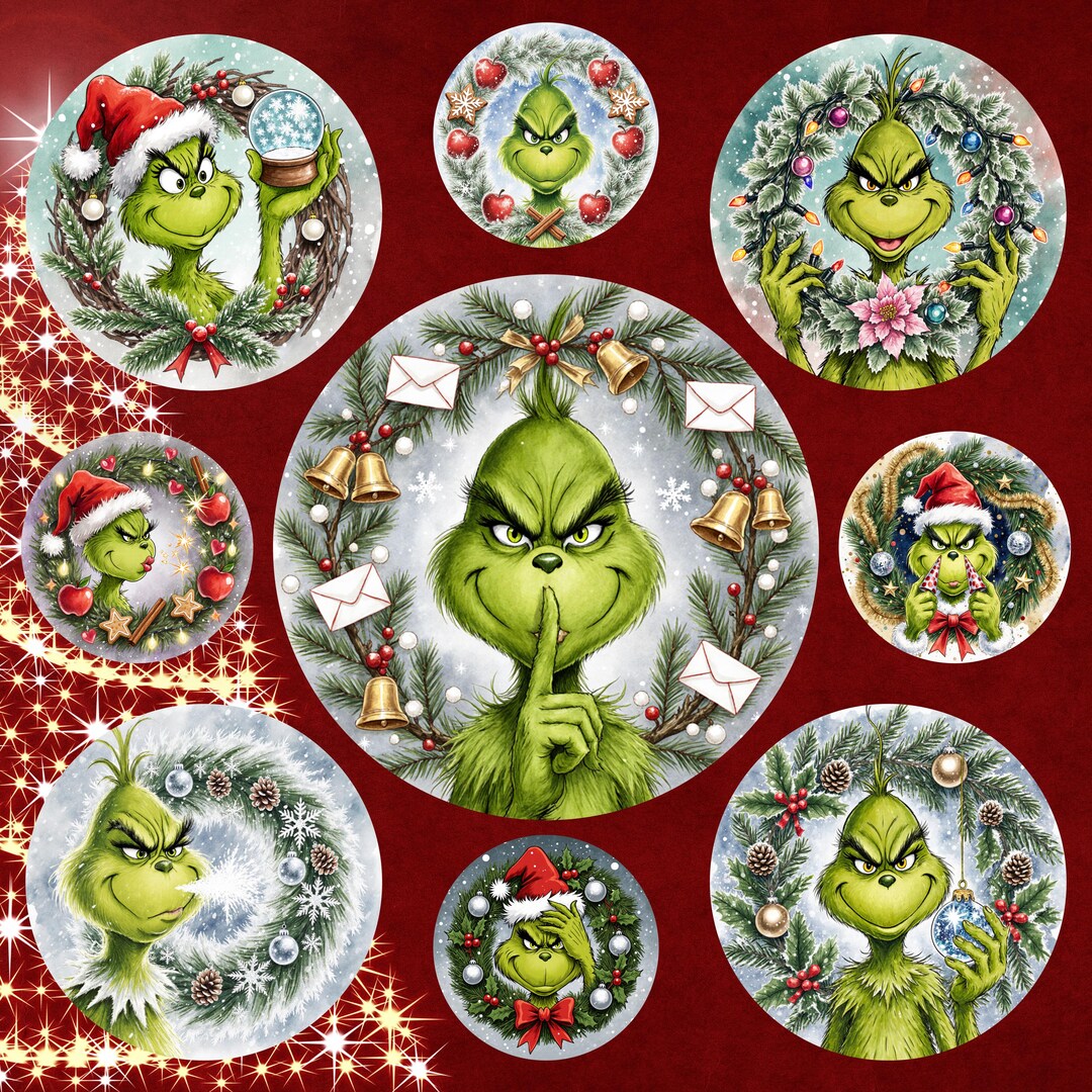 Christmas Round Ornament PNG, Circle Coaster Clipart, Whimsical ...