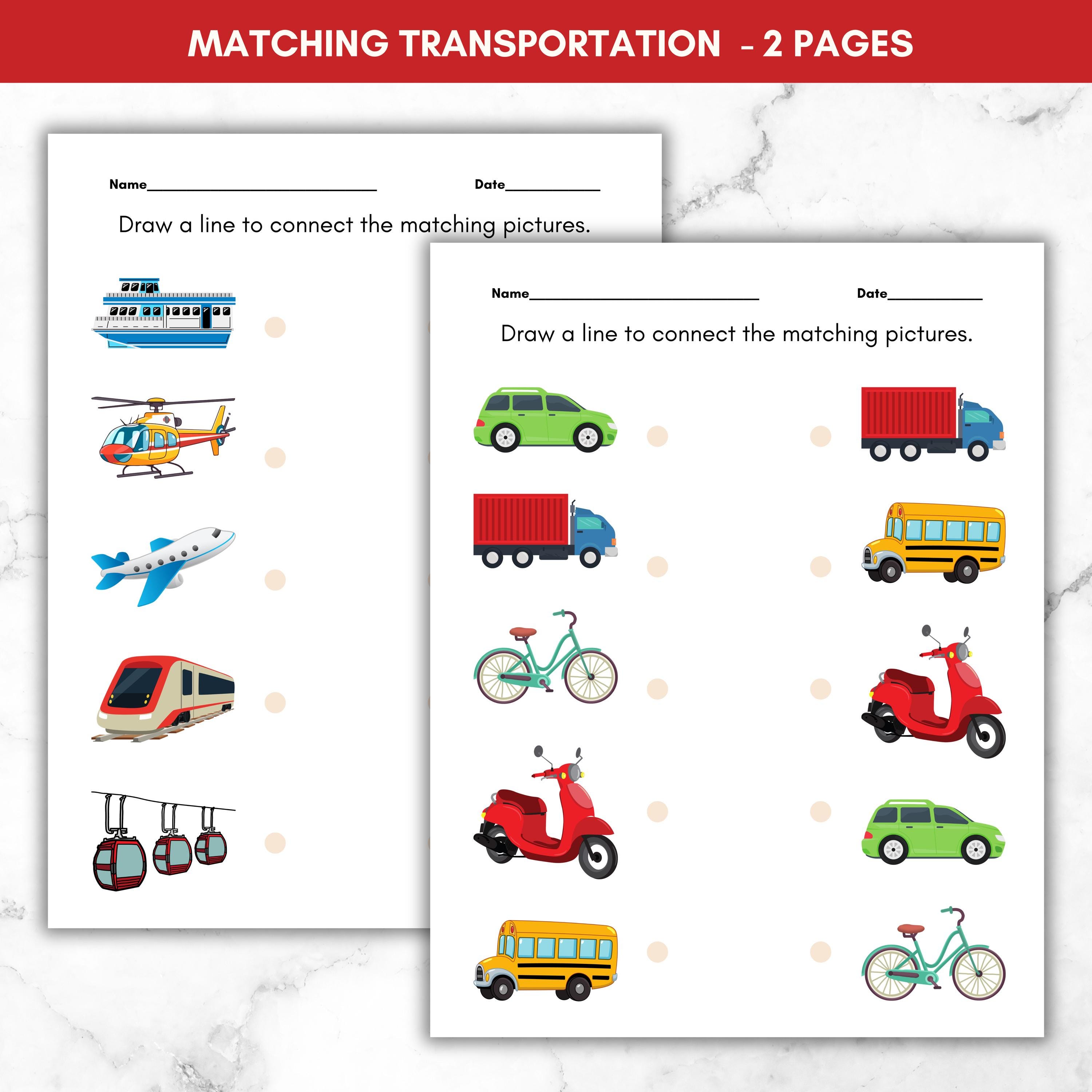 Toddler Matching Game Picture Worksheets, Kindergarten Workbook ...