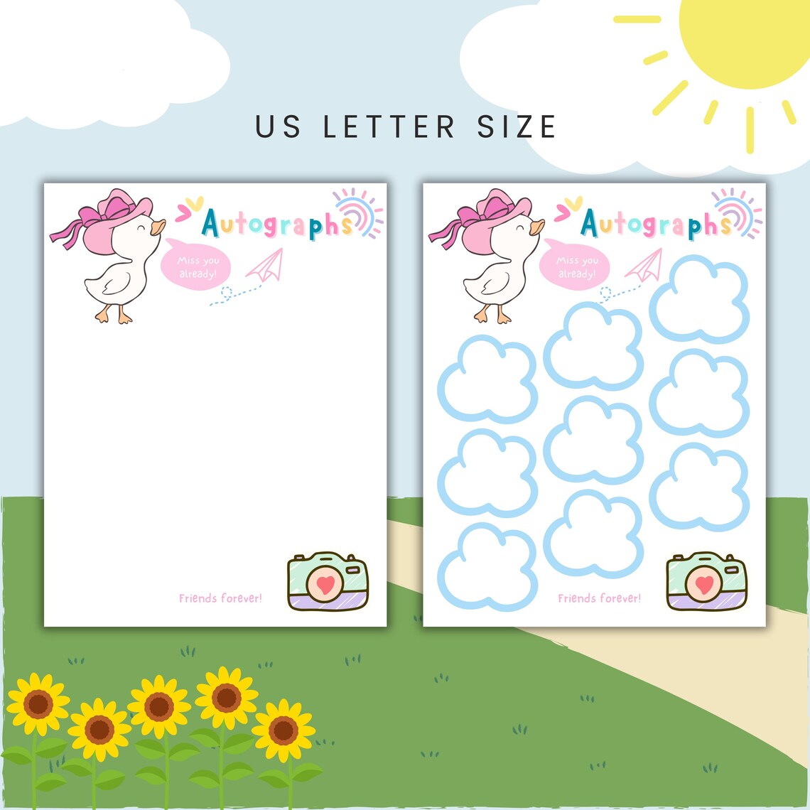 Printable Autograph Page Class Signature Yearbook End of Year 2025 ...