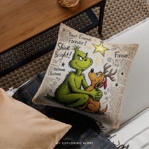 Christmas Square Coaster PNG Clipart, Retro Grinchmas Best Friends ...