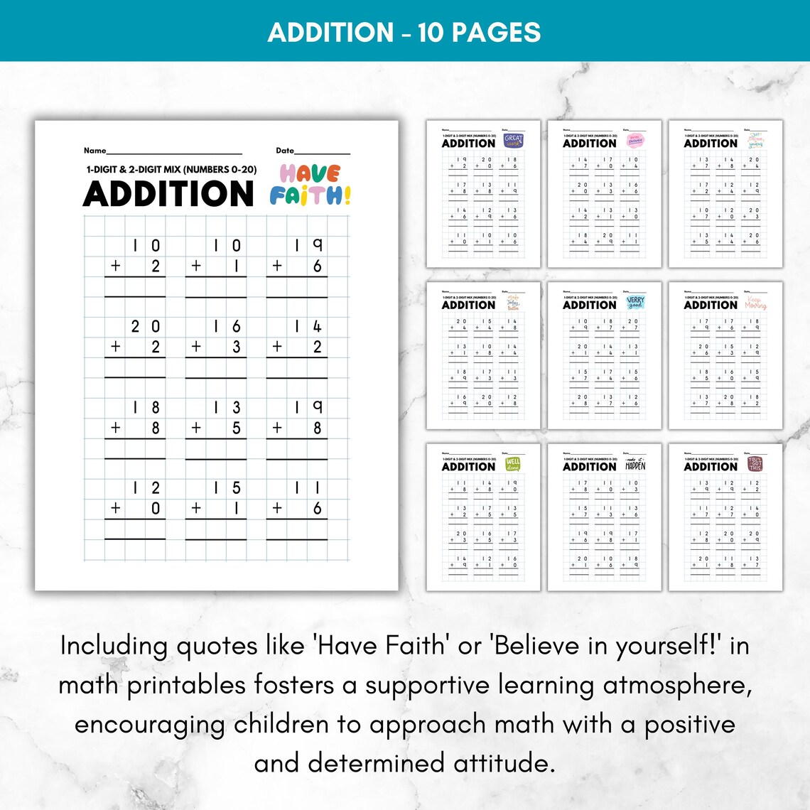 First Grade Math Worksheet Addition Subtraction Worksheet Grade 1 Math ...