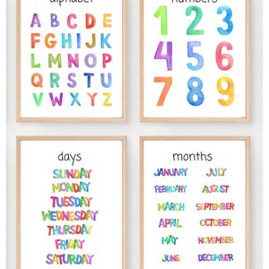 Educational Wall Art Print Bundle: Homeschool & Classroom Decor ...